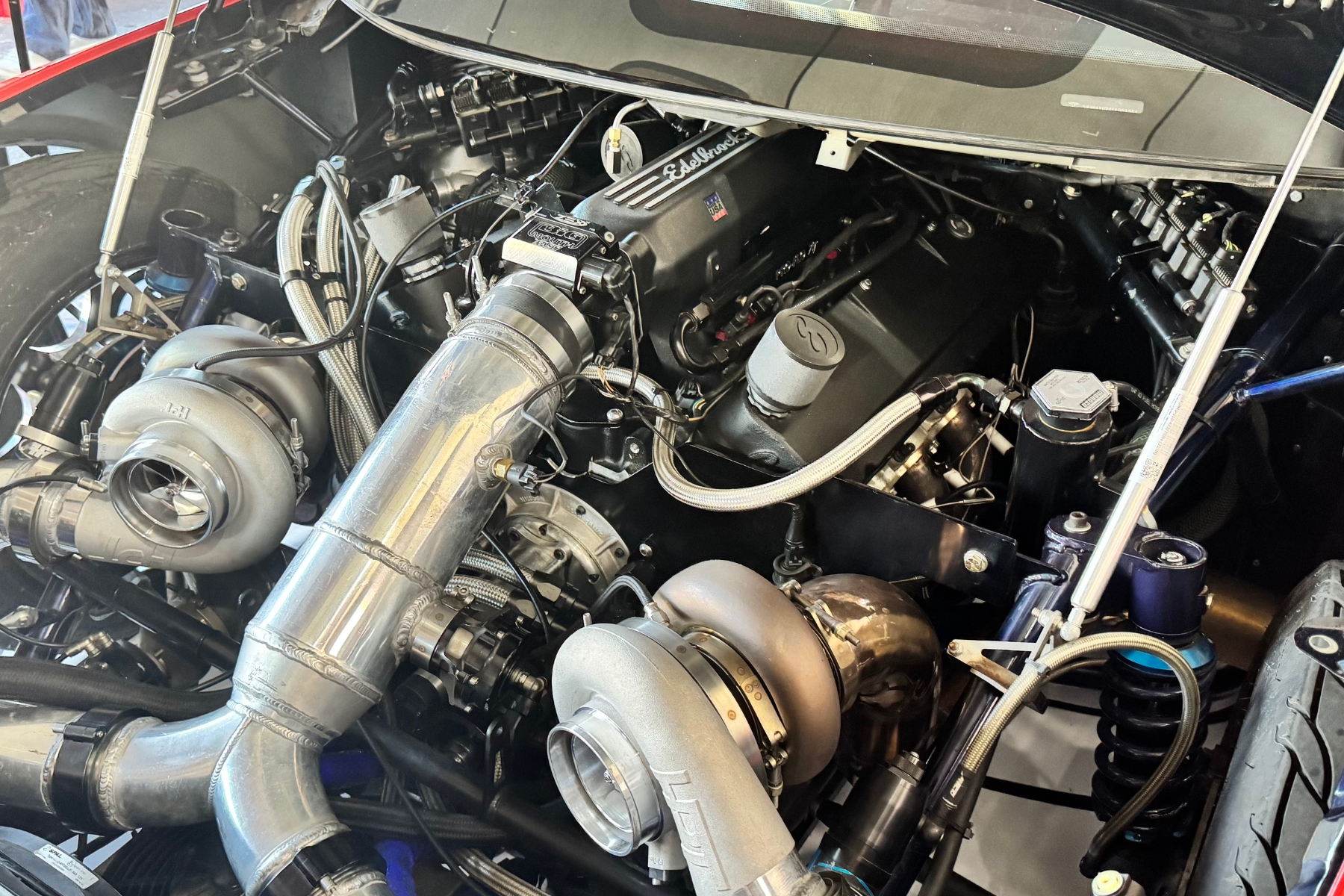 SEMA 2025: Edelbrock’s Muskrat is a Twin-Turbo V8 Tesla