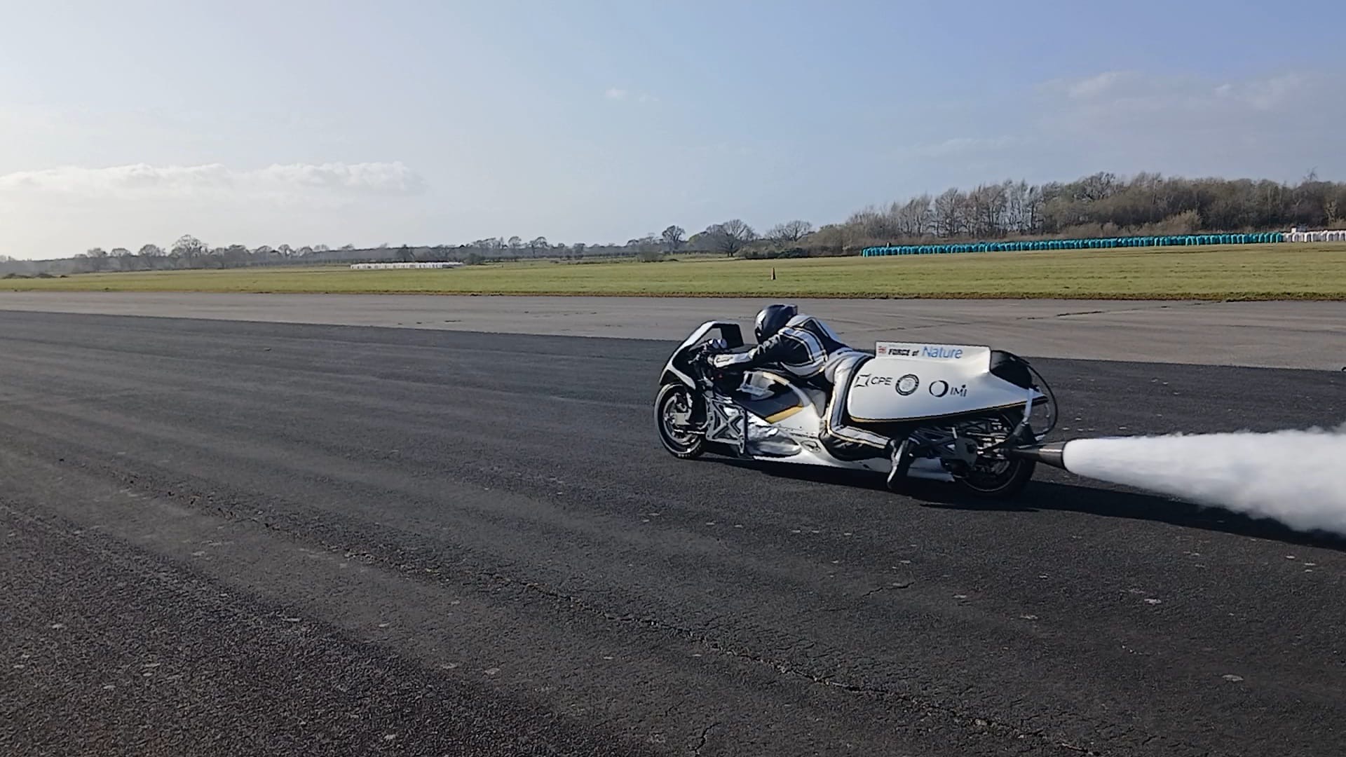 Sykes Improves Career Best Aboard Steam-Propelled Rocket Bike